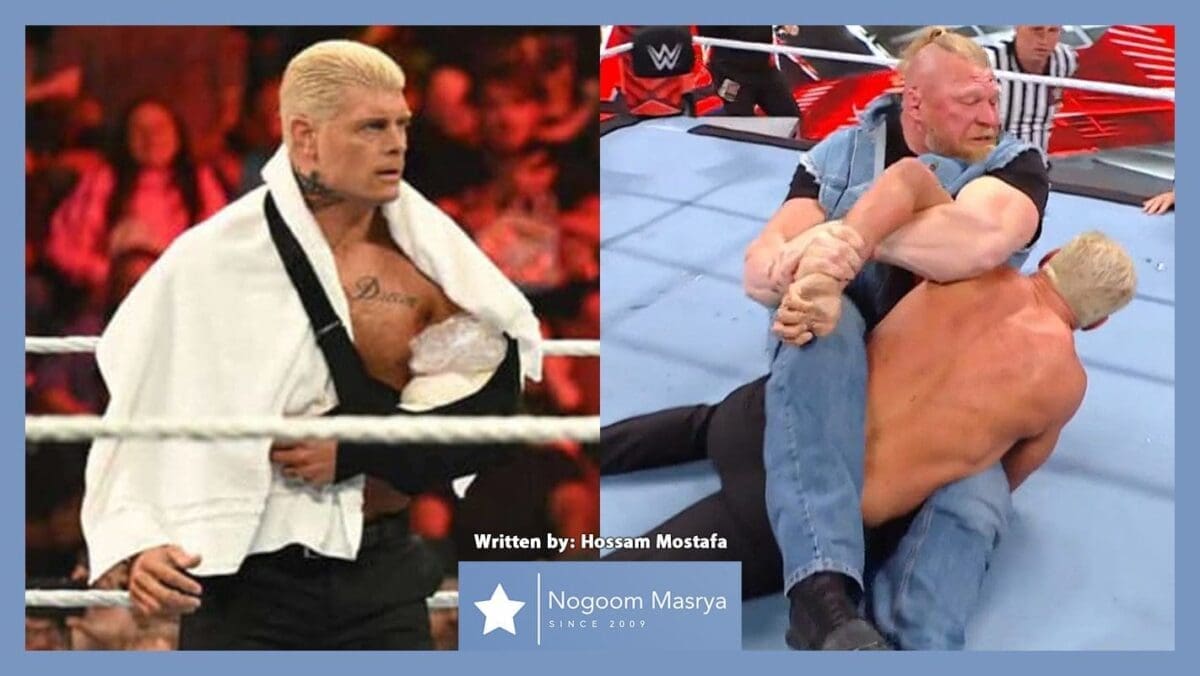 Brock Lesnar Attacked Cody Rhodes And Broke His Arm In WWE RAW - Nogoom ...