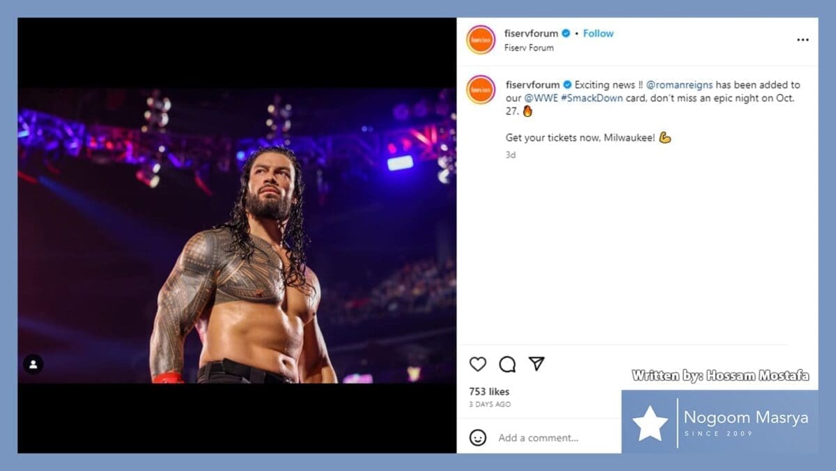 Roman Reigns Returns To WWE SmackDown On October 27